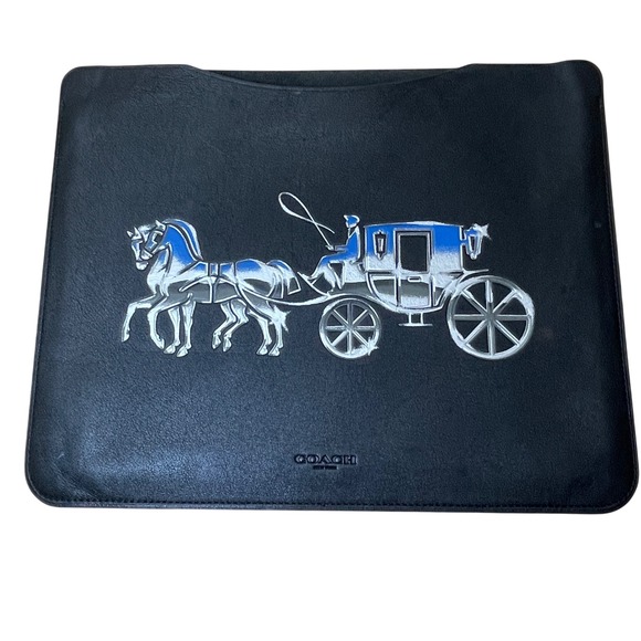 Coach | Tablets & Accessories | Coach Black Leather Horse Carriage Logo ...